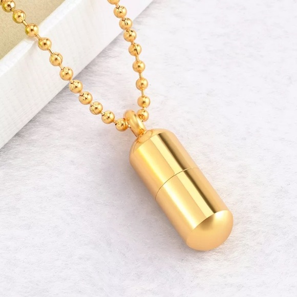 Jewelry | Gold Open Screw Capsule Ball Chain Necklace | Poshmark